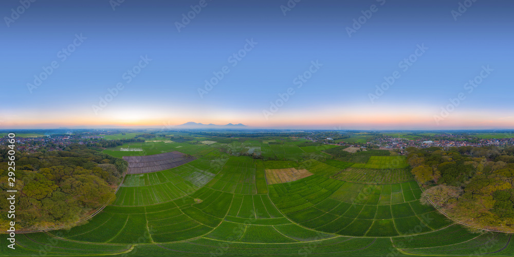 360 panorama by 180 degrees angle seamless panorama view of aerial top ...