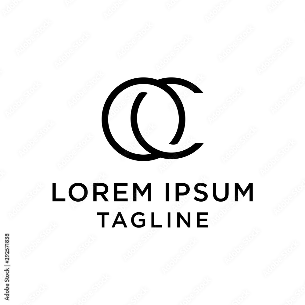 initial letter logo CO, OC logo template Stock Vector | Adobe Stock