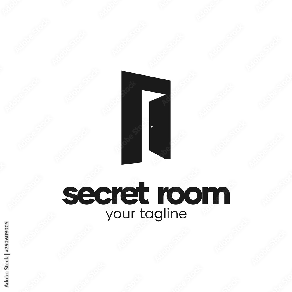 Secret Room Exit Game Logo Concept Design Stock 벡터 | Adobe Stock