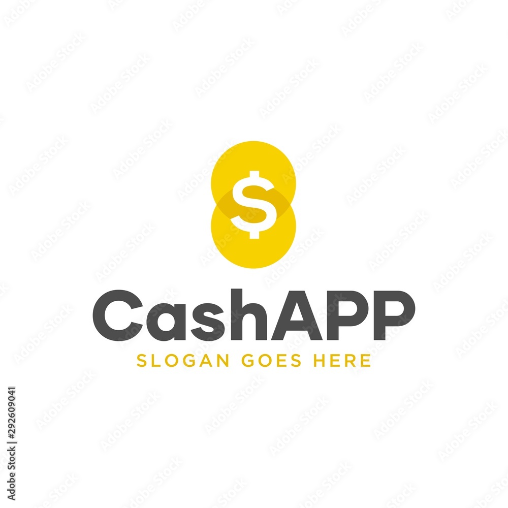 Cash App Dollar Logo Design Concept Stock Vector | Adobe Stock