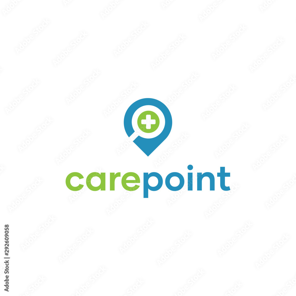 Care Point Health Company Logo Design Concept Stock Vector | Adobe Stock