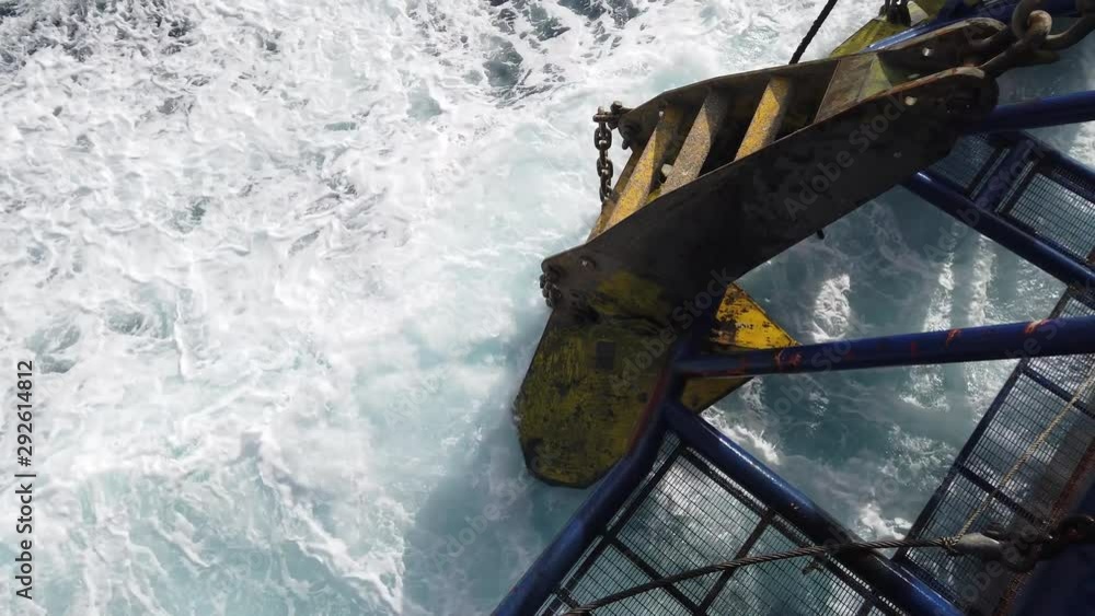 The anchor of tender assisted drilling oil rig (Barge Oil Rig) stored ...