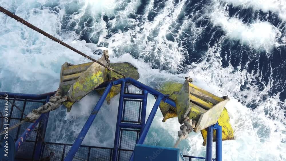 The anchor of tender assisted drilling oil rig (Barge Oil Rig) stored ...