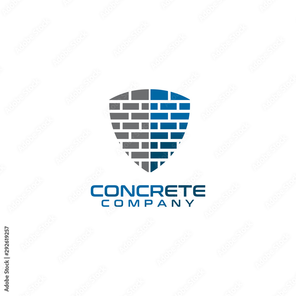 Concrete company logo design vector template Stock Vector | Adobe Stock