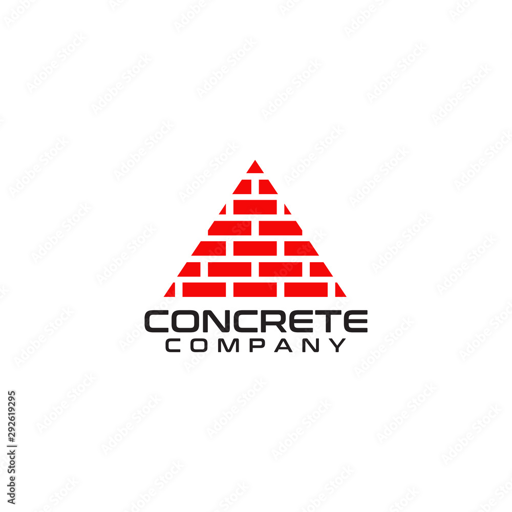 Concrete company logo design vector template Stock Vector | Adobe Stock