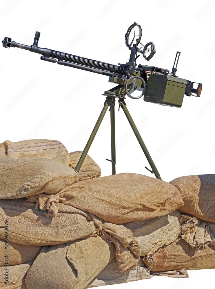 Anti-Aircraft large-caliber machine gun caliber 12.7 mm Stock Photo ...
