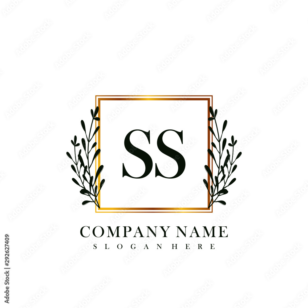 Initial letter SS beauty vector handwriting concept logo Stock Vector ...