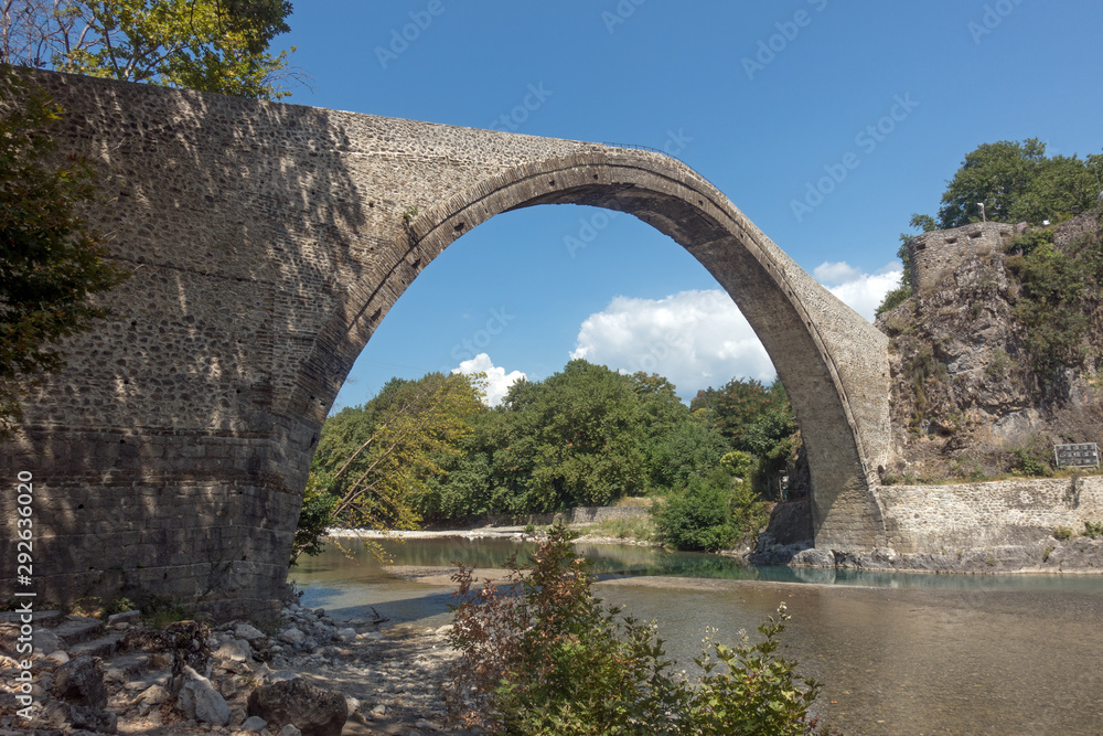 Konitsa Bridge, Greece: One of the largest single-span stone-arch ...