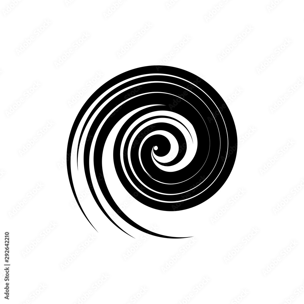 Circle Blue Tornado logo symbol isolated, Abstract Hurricane Logo ...