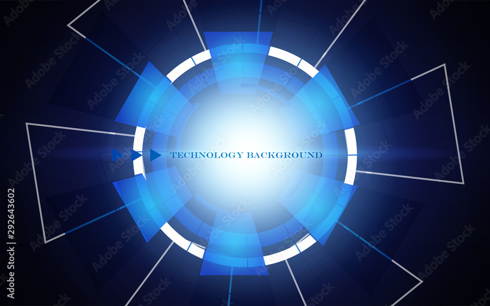 Abstract light blue technology concept background. Science vector ...