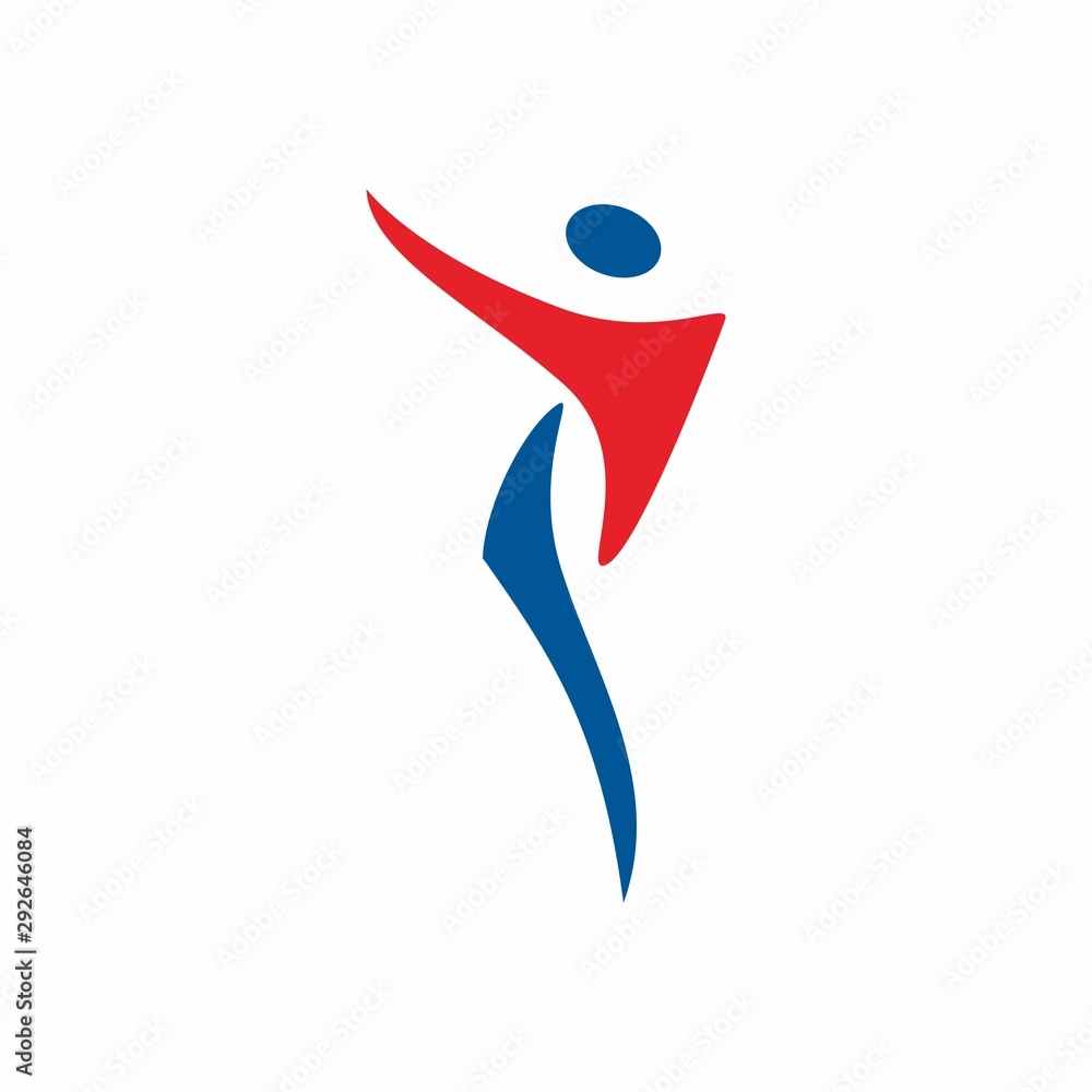 Abstract human figure logo design template vector illustration Stock ...