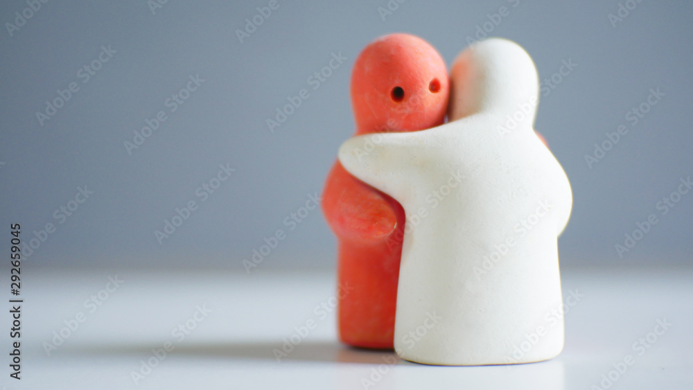 Sign couple hug in love concept. Stock Photo | Adobe Stock