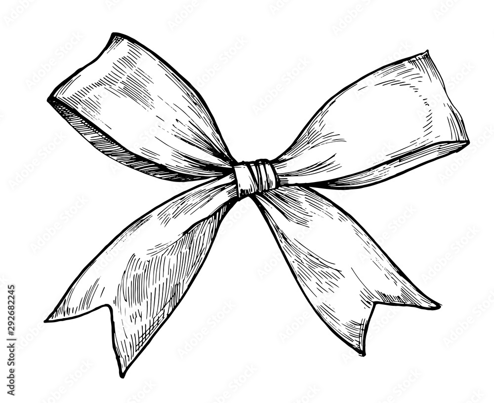 Bow sketch. Hand drawn illustration converted to vector Stock Vector ...