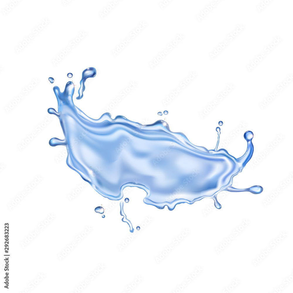 Transparent water splash element 3d realistic vector illustration Stock ...