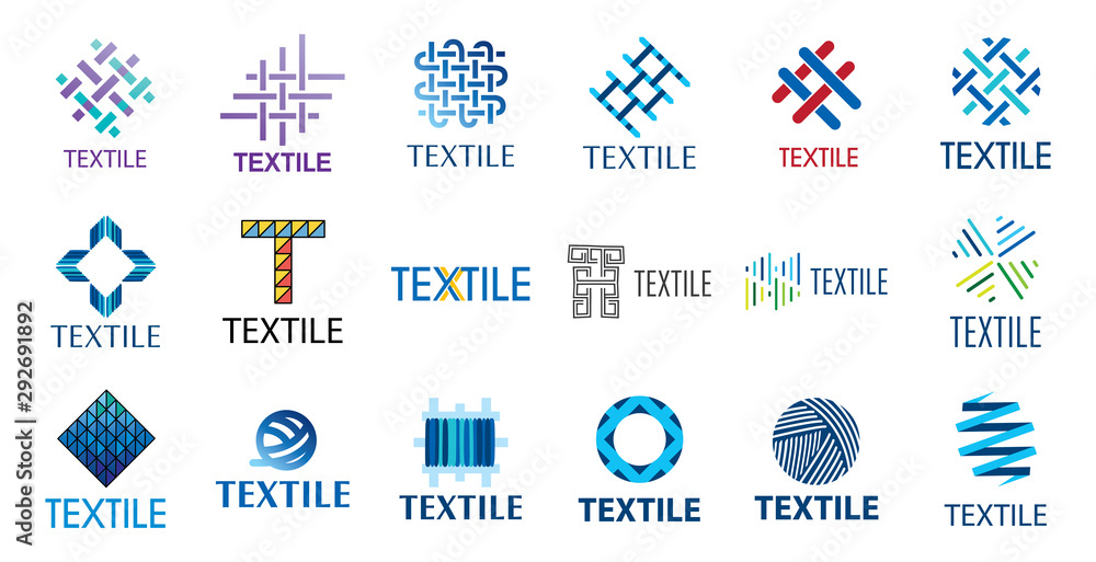 Vector logo of textile fabric and sewing Stock Vector | Adobe Stock