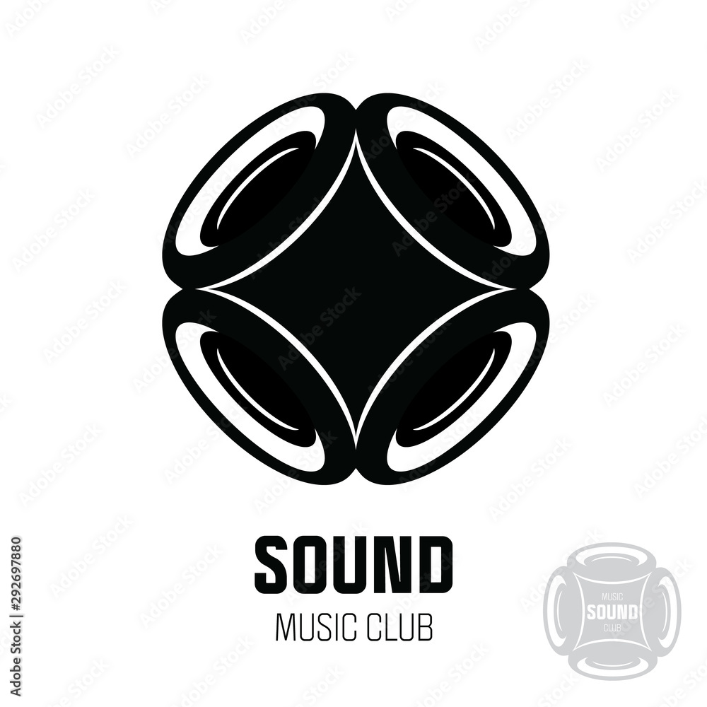 Sound logo design. Music acoustic logo. Identity. Stock Vector | Adobe ...