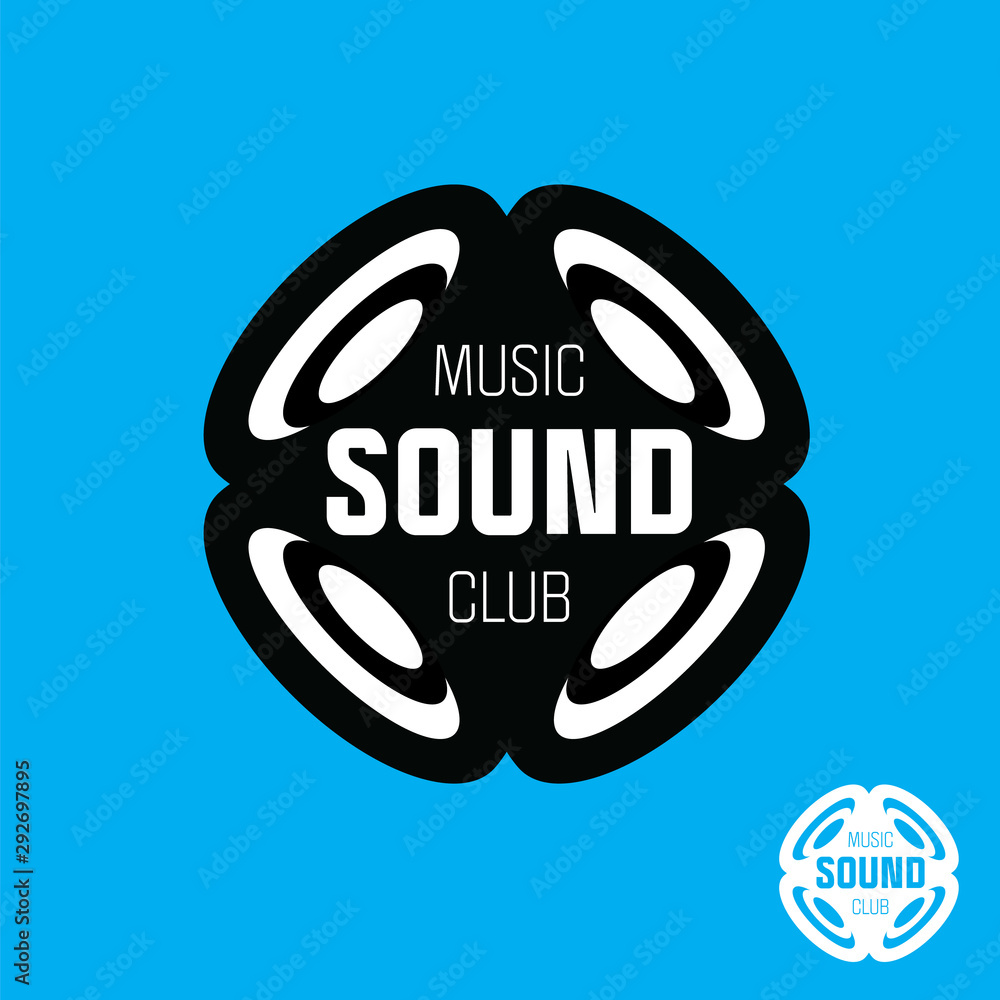 Sound logo design. Music acoustic logo. Identity. vector de Stock ...