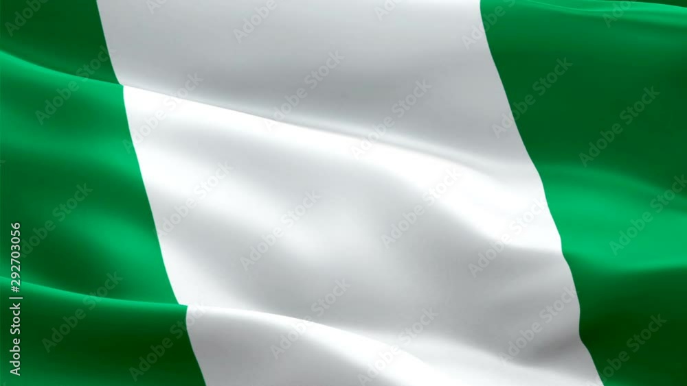 Nigeria waving flag. National 3d Nigerian flag waving. Sign of Nigeria ...