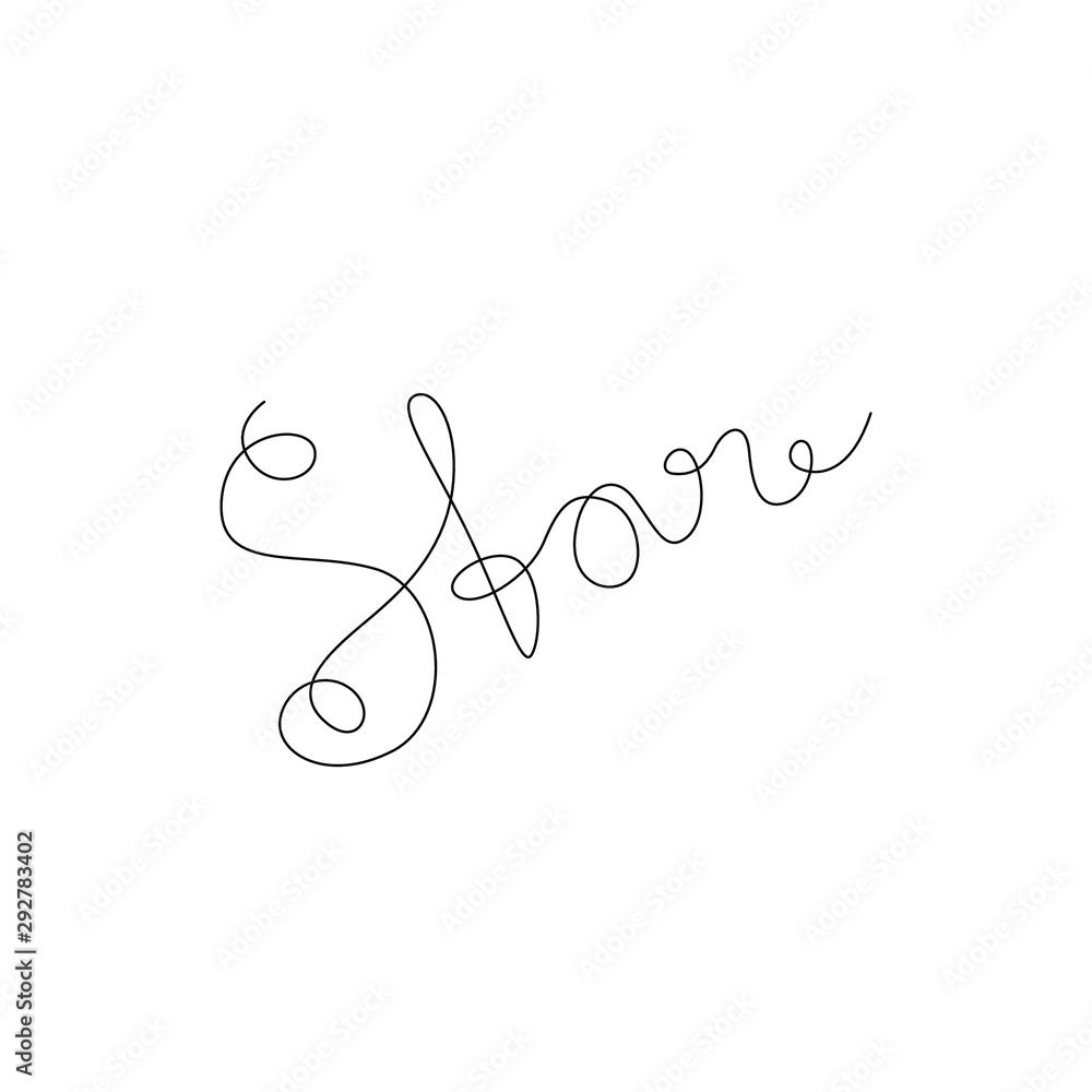 Star lettering, calligraphy, continuous line drawing, small tattoo ...