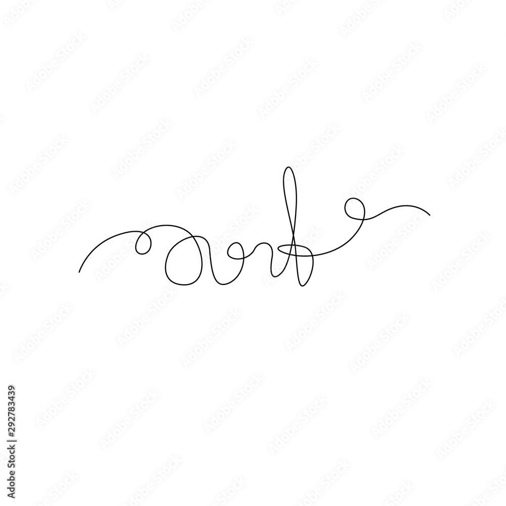 Art inscription continuous line drawing, hand lettering small tattoo ...