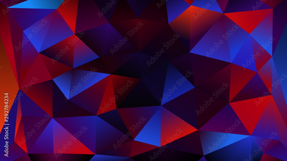 Triangulation shapes - triangles mosaic lights with shiny sparkles, 3d ...