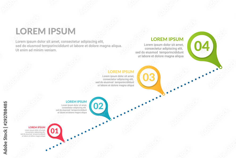 step infographic design. business infographic concept for presentations ...