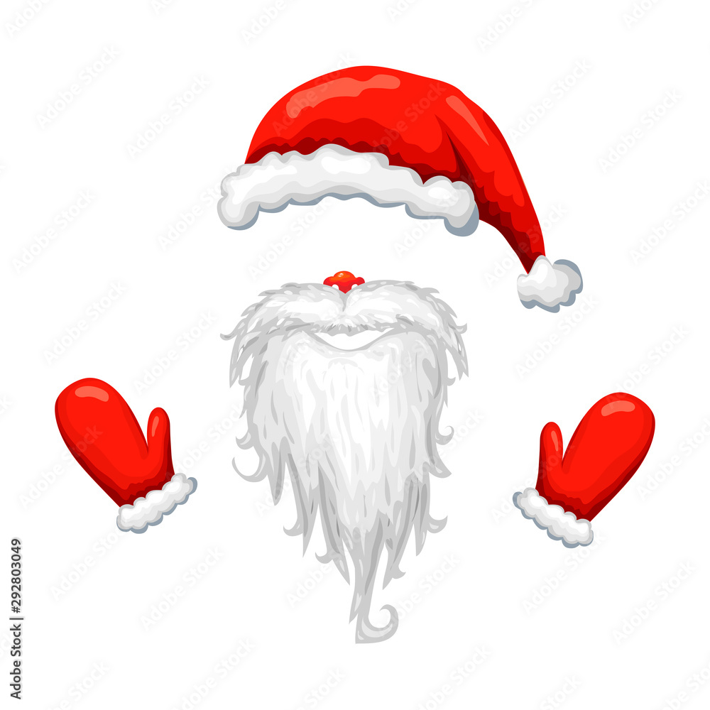 White Santa Beard Clip Art