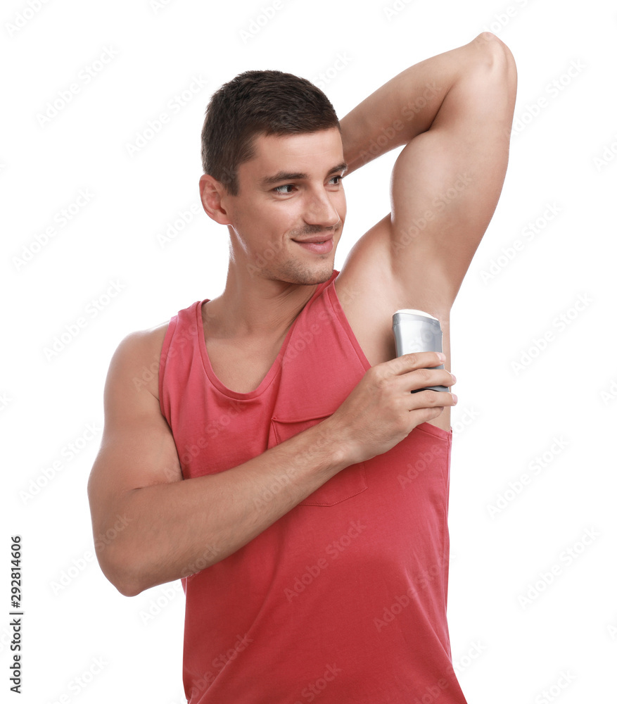 Boy Putting On Deodorant