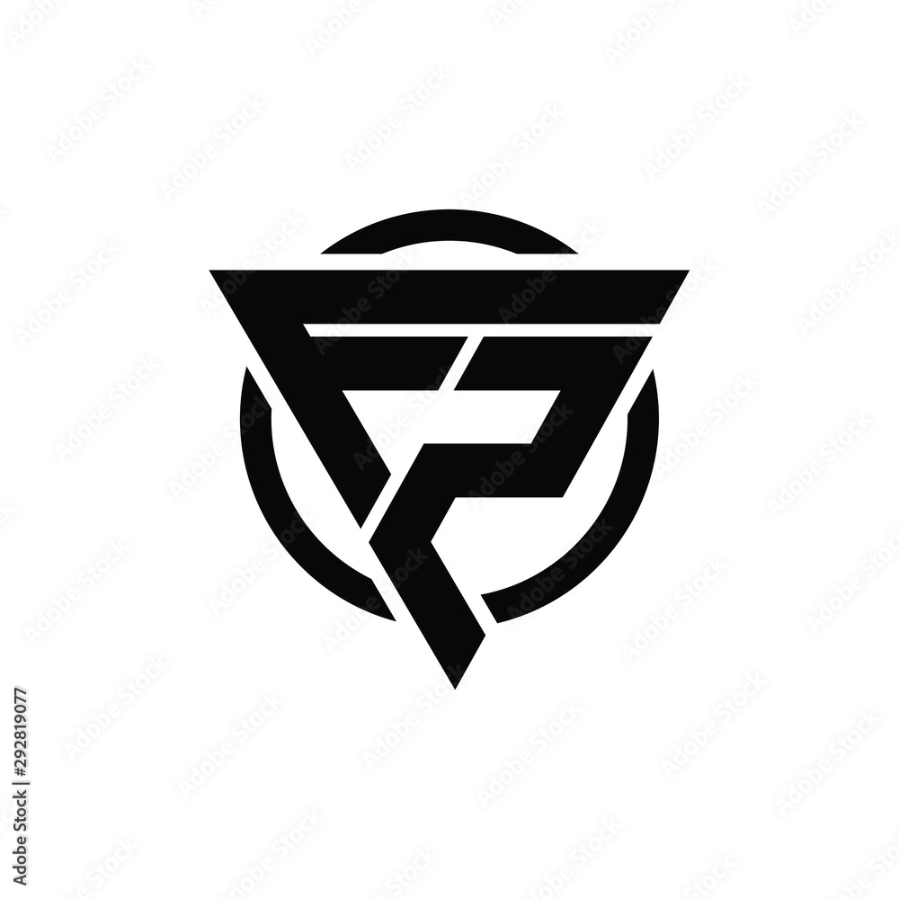 F2, 2F, FZ, ZF Triangle Logo Circle Monogram Design Vector Super Hero ...