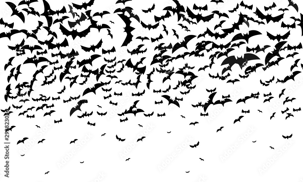 Halloween background with bat banner poster vector design. Stock Vector ...