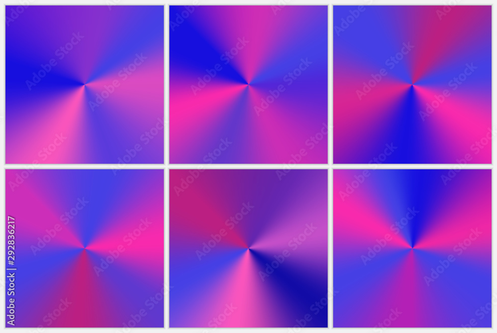 Set of purple conical gradients Stock Vector | Adobe Stock