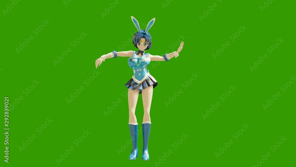 Animation dancing cartoon anime girls. Girl in the style of anime ...