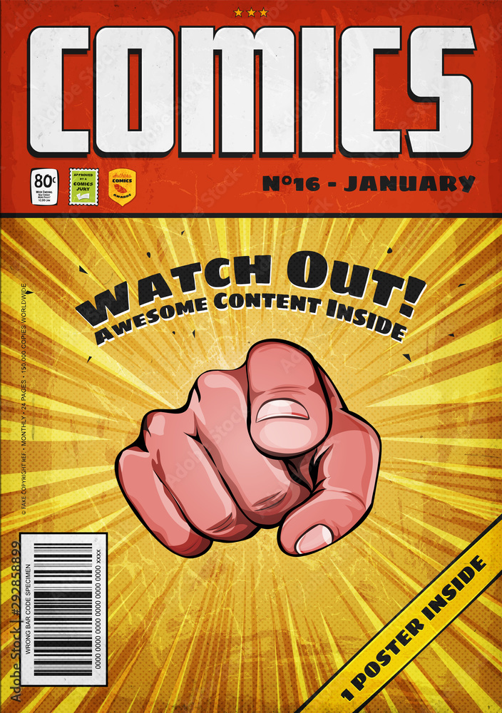 RVB de baseComic Book Old Style Cover Template/ Illustration of a ...