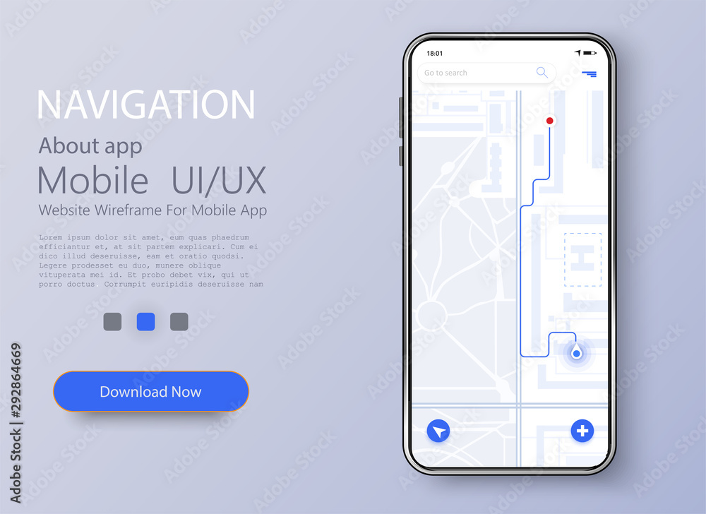 Material Design UI, UX Screen, flat web icons for mobile apps ...
