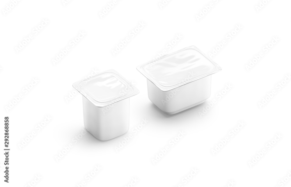 Blank white yogurt box mock up isolated, different sizes Stock ...