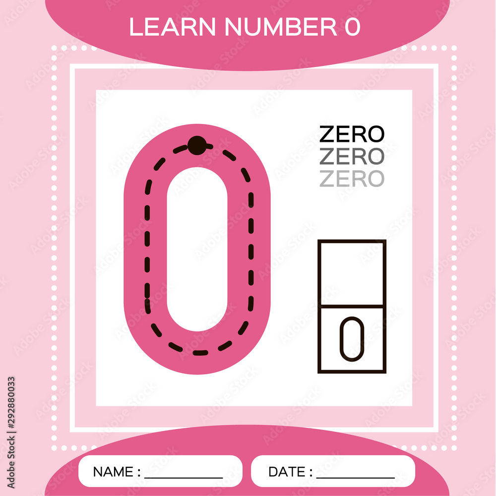 Learn numbers 0. Zero. Children educational game. Kids learning ...