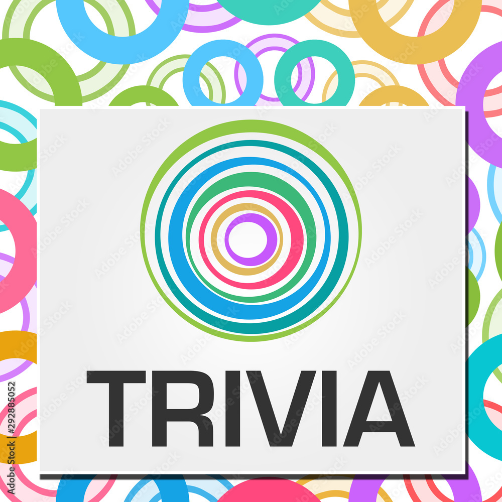 Trivia Colorful Rings Circular Background Square Stock Illustration ...