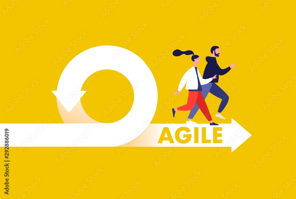 Agile development methodology icon vector illustration. Agile Life ...
