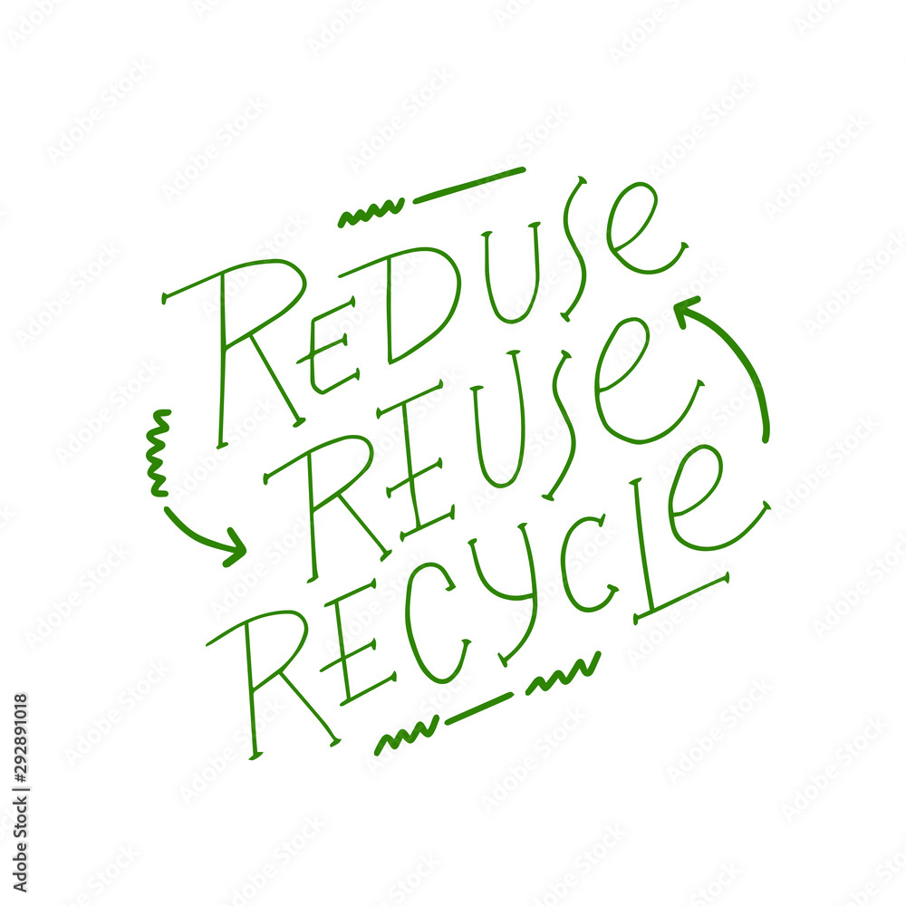 Reduce, recycle, reuse, repeate text icon. Hand-drawn eco-friendly ... Reduce, recycle, reuse, repeate text icon. Hand-drawn eco-friendly ...