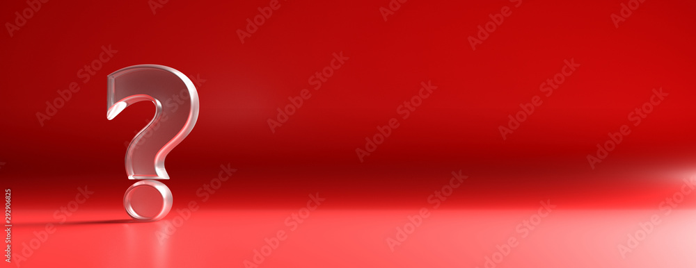 Question mark on red background. 3d illustration Stock Illustration ...