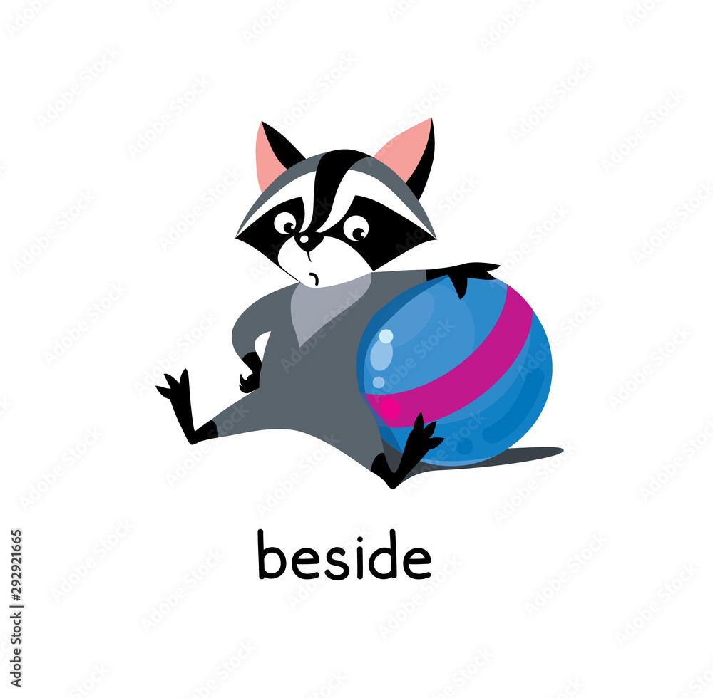 Beside Preposition Clipart