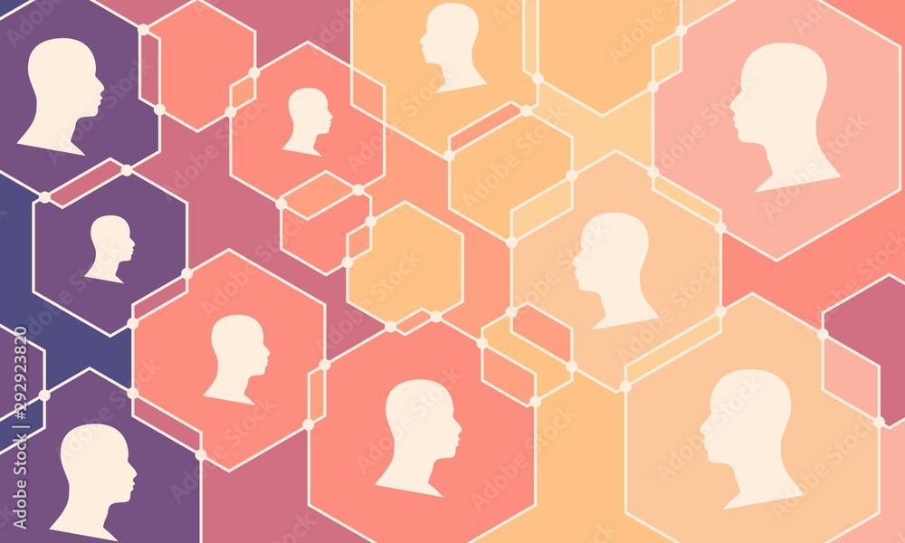 Human communication background. Modern brochure or web banner design ...