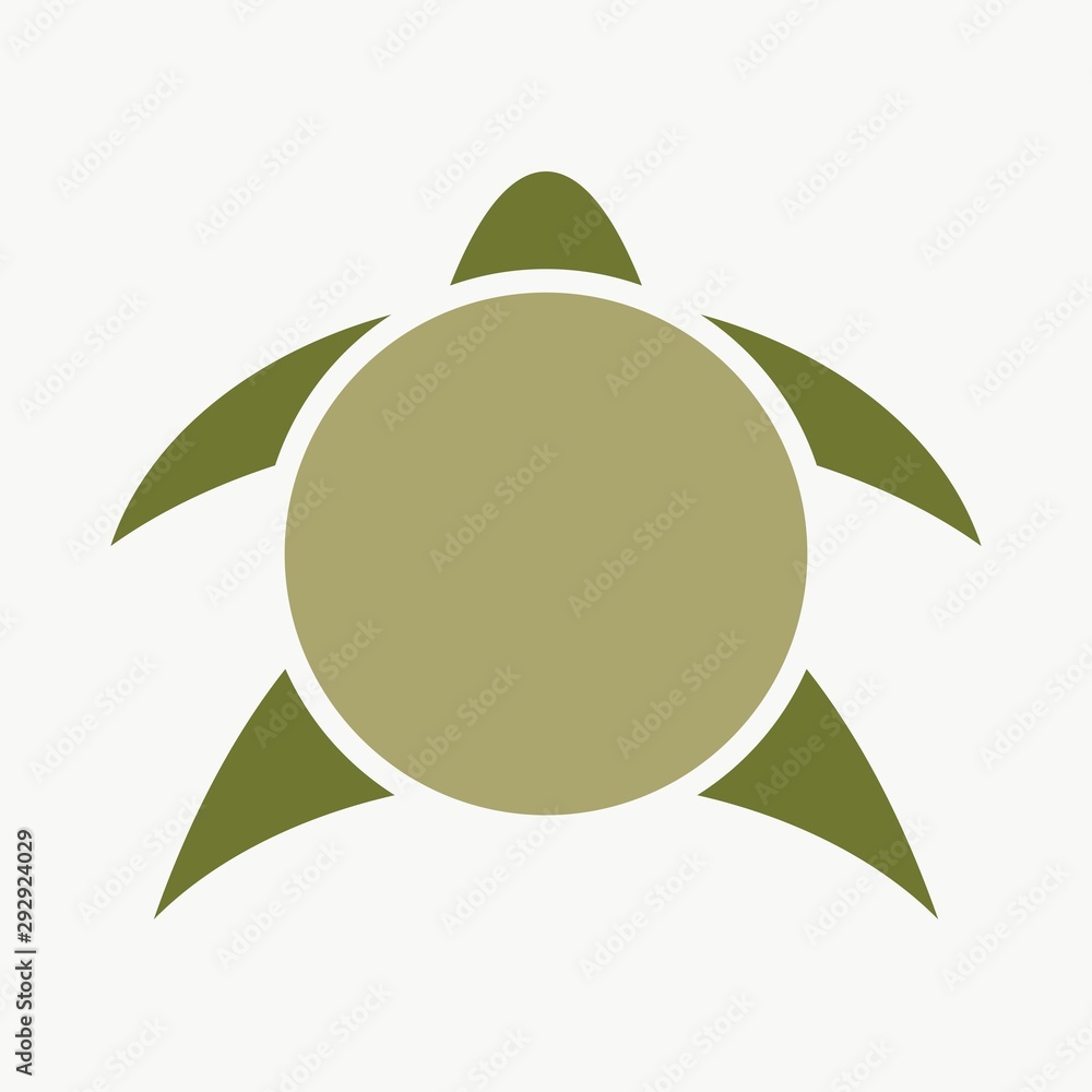 Silhouette stylized sea turtle. Turtle symbol for brabding Stock Vector ...
