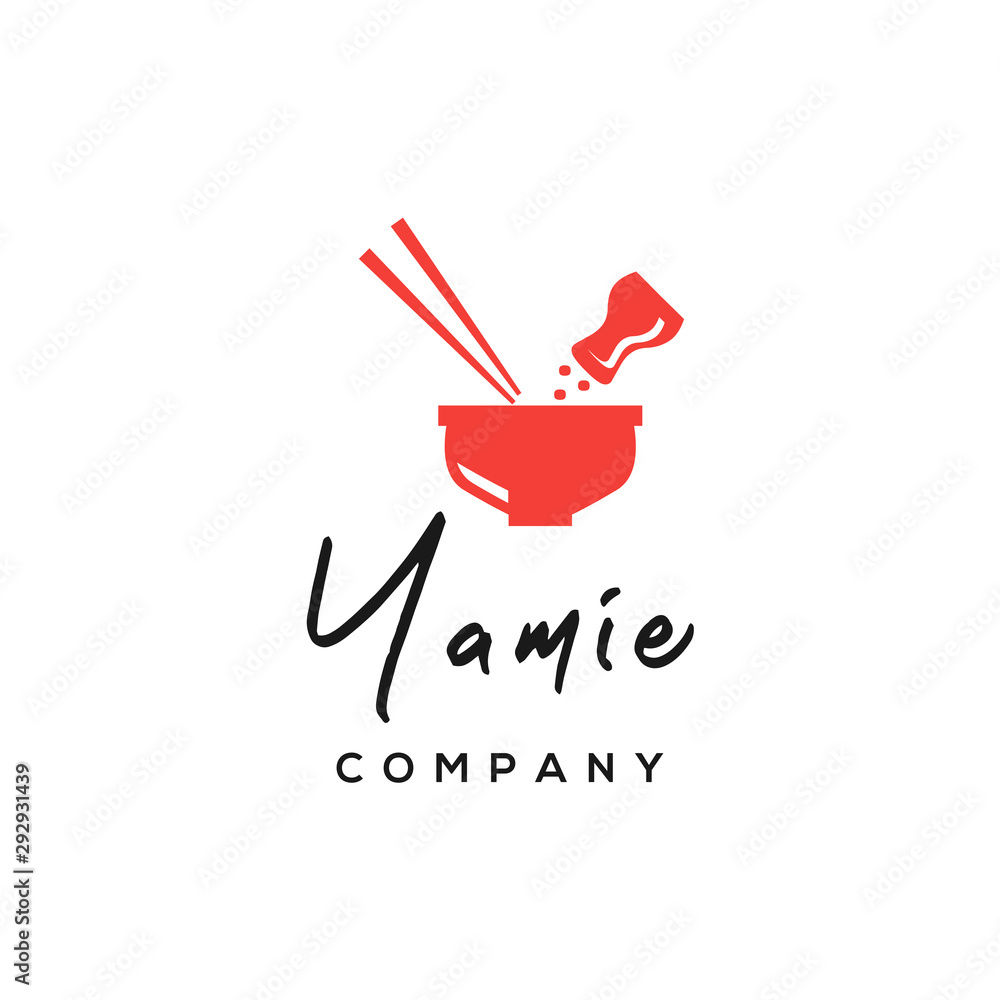 vector logo design template for yamie's food or noodles, suitable for ...