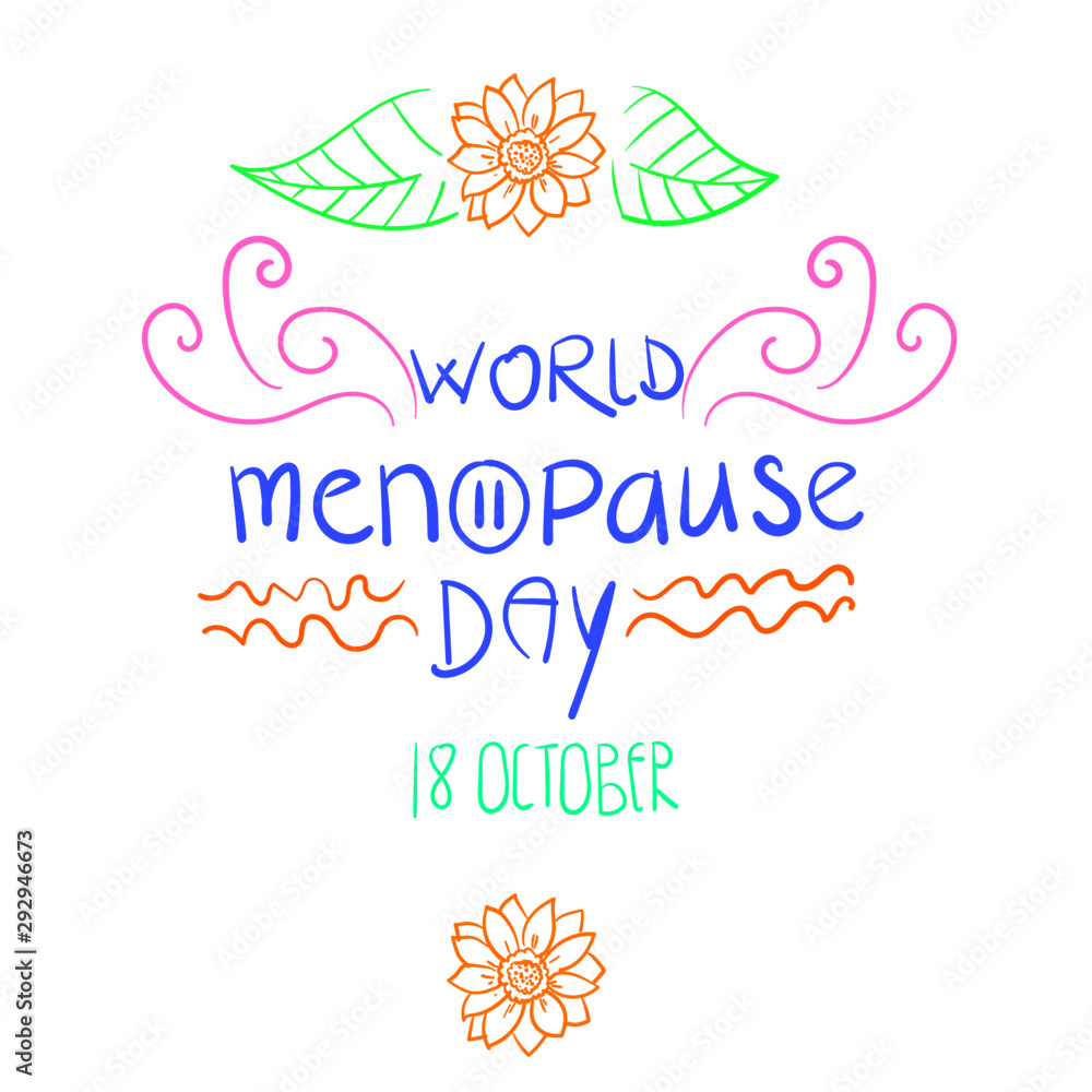 World menopause day. Medical, healthcare and feminine concept. Hand ...