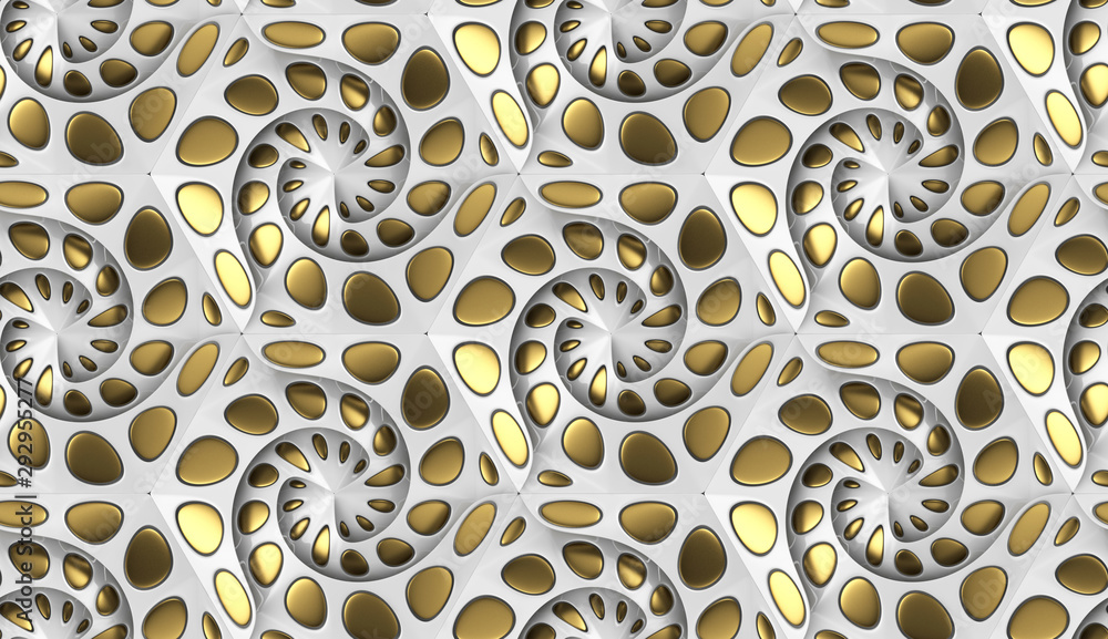 3d Wallpaper of white body shape with perforated protuberances and ...