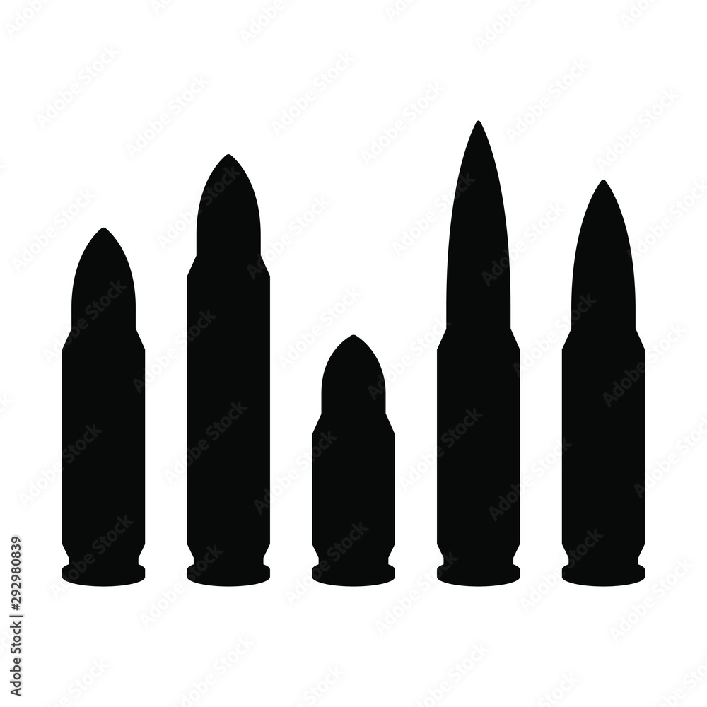 Gun bullet vector design illustration isolated on white background ...