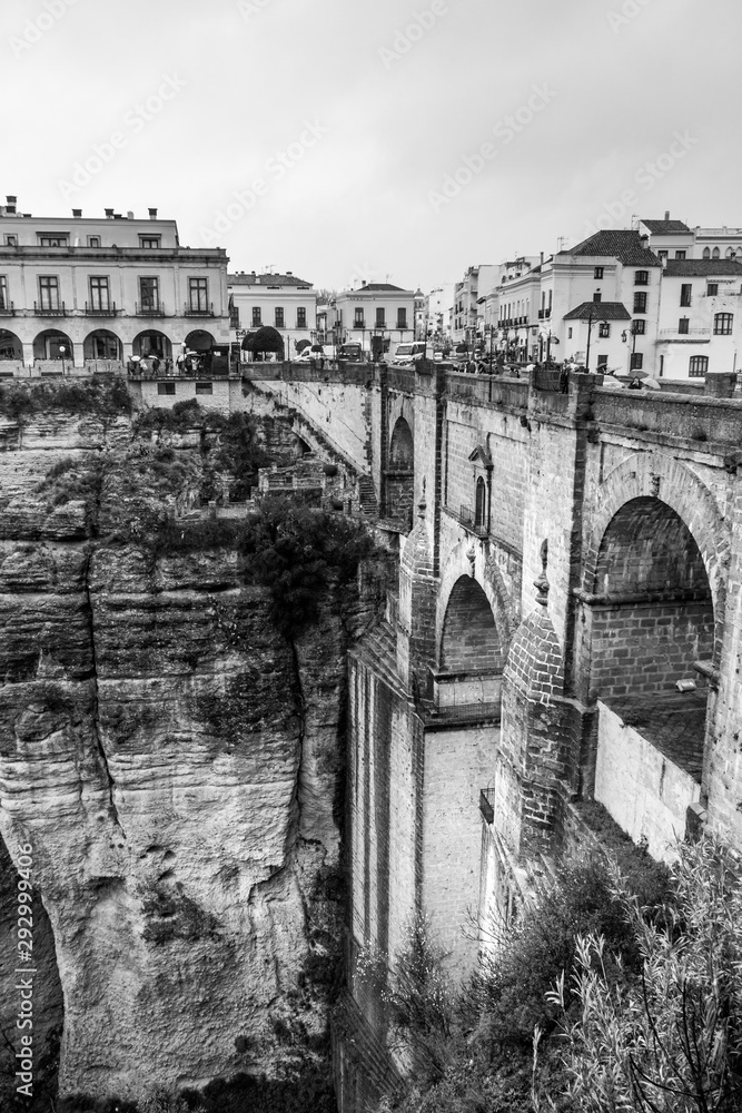 Ronda, Spain at the Puente Nuevo Bridge (new bridge) over the Tajo ...