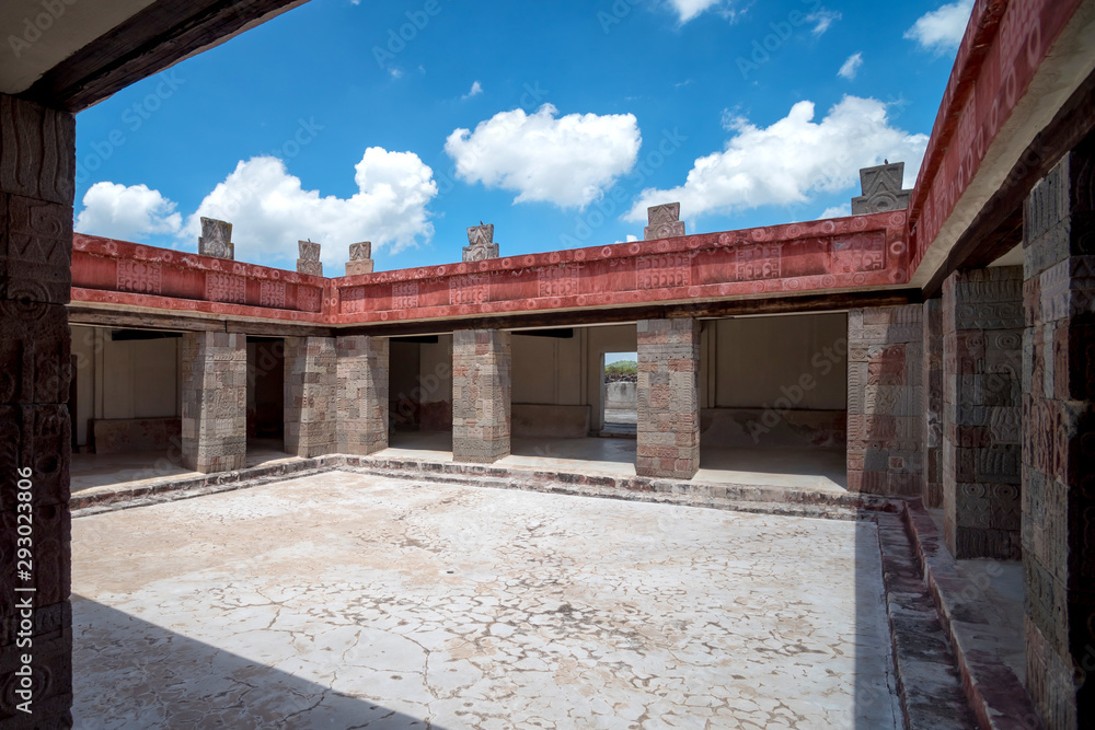 Beautiful mayan courtyard in Teotihuacan Stock Photo | Adobe Stock