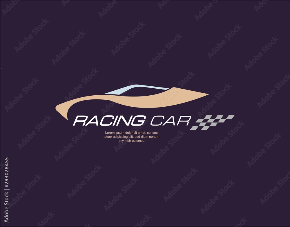 Simple Car Logo with Color Full Flat Design. Suitable for Car Shop, Car ...